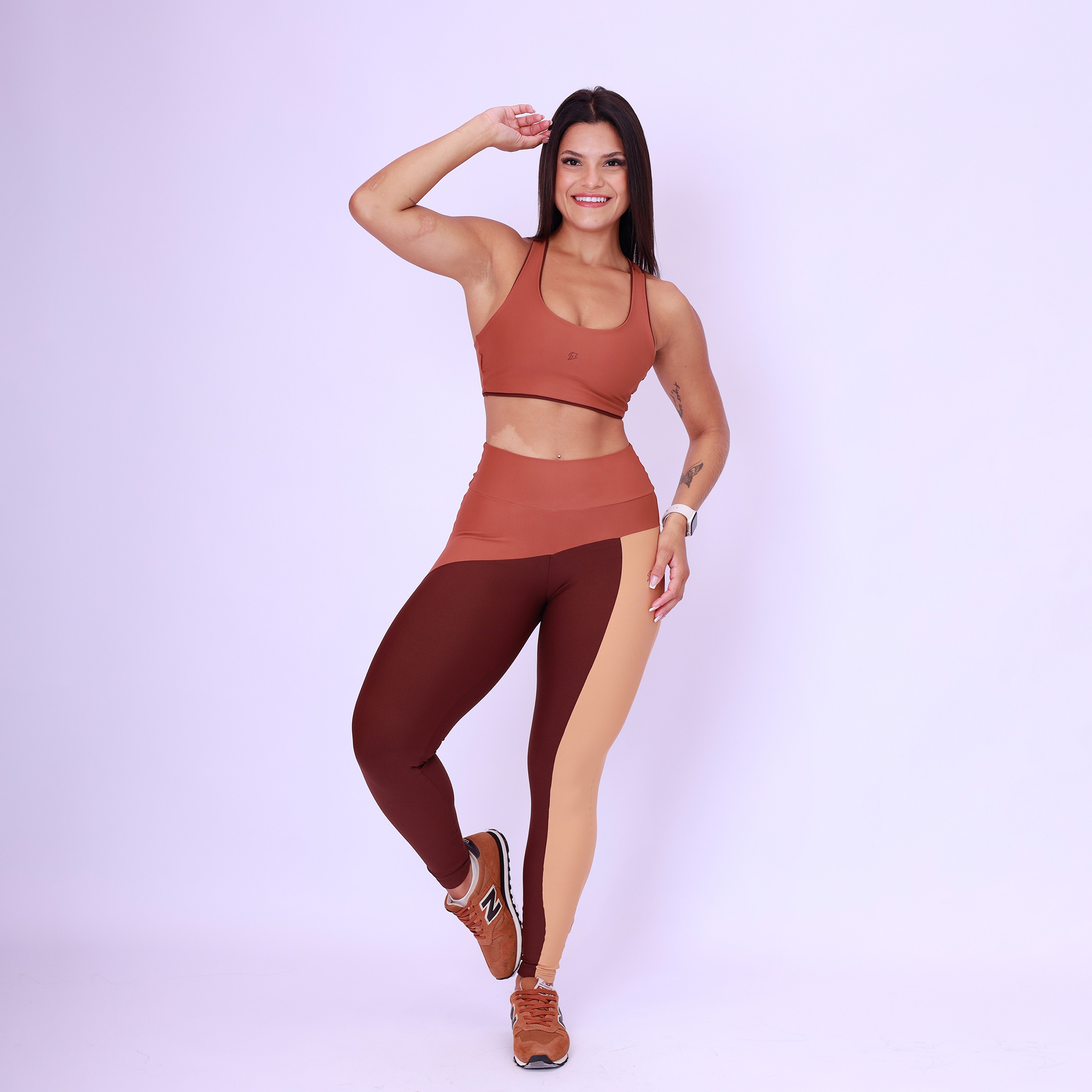 Legging Assimétrica Tricolor - Tricolor Wild - Eletrika