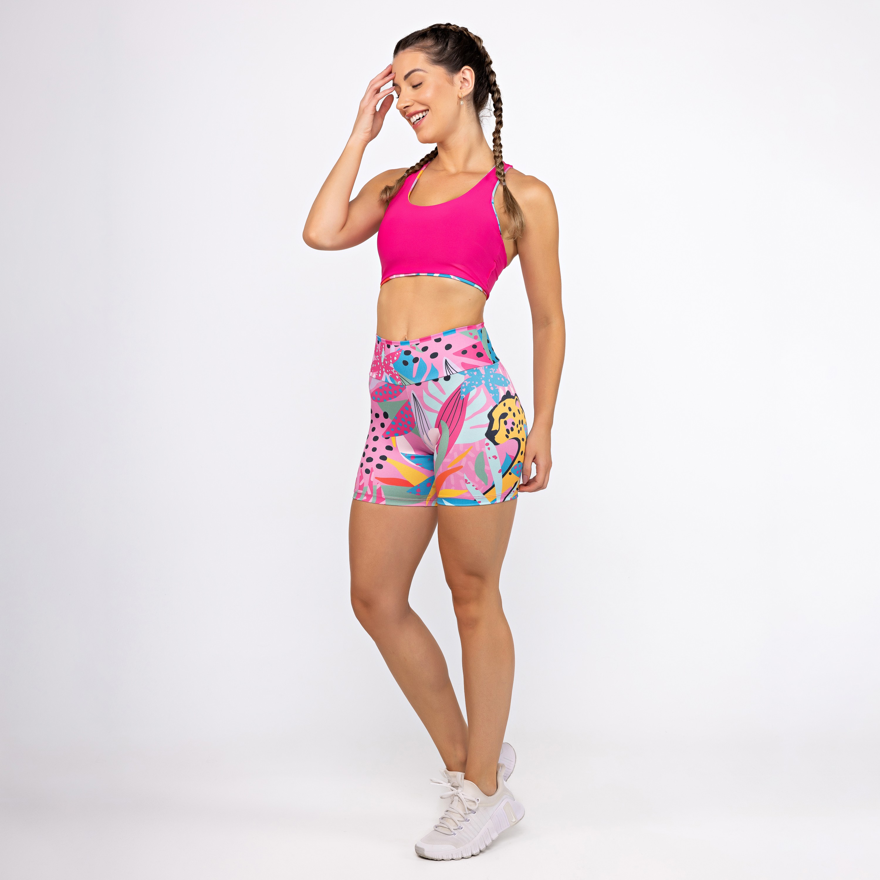 Conjunto Top Nadador Dupla Face & Short Alongado - Onça Pop - Eletrika