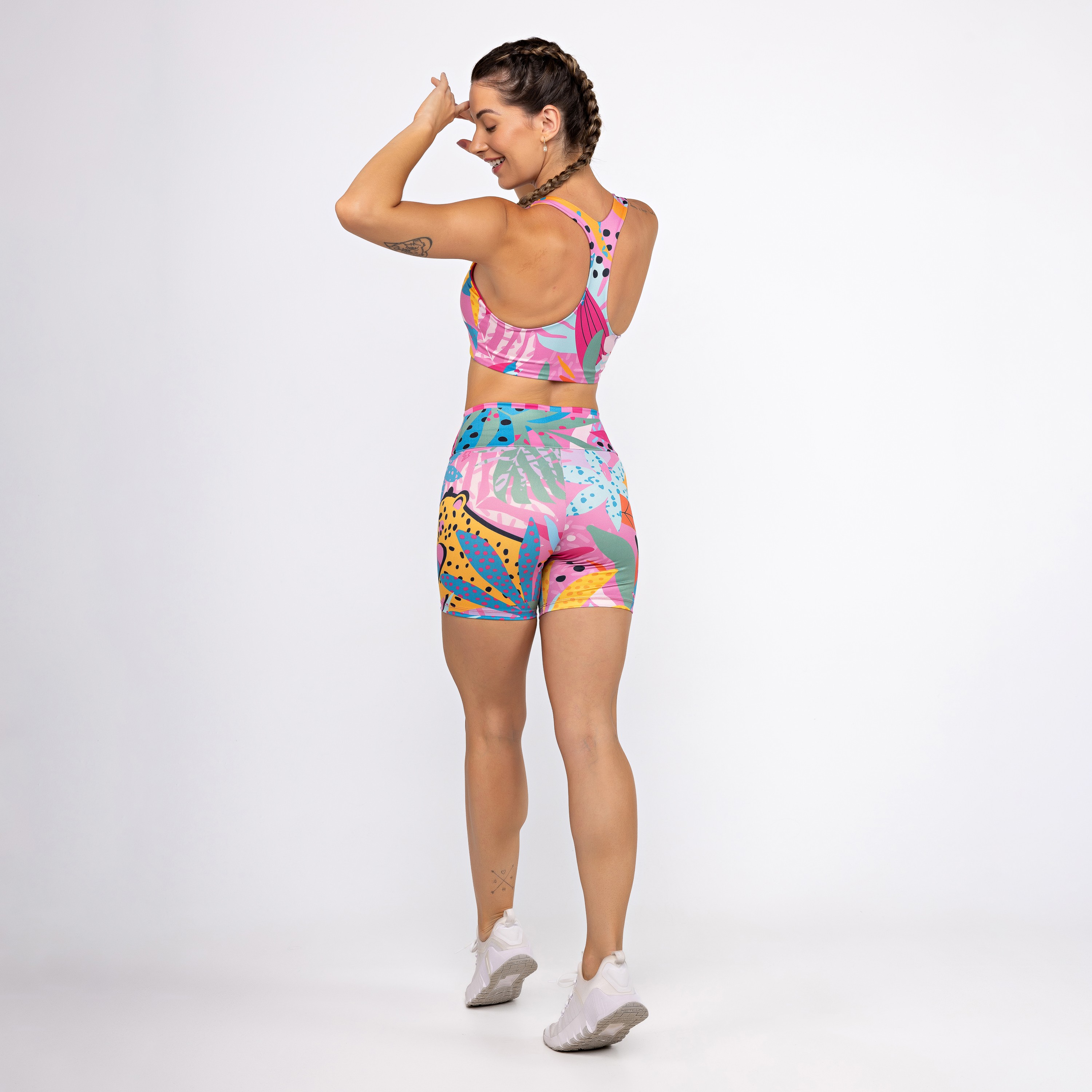 Conjunto Top Nadador Dupla Face & Short Alongado - Onça Pop - Eletrika